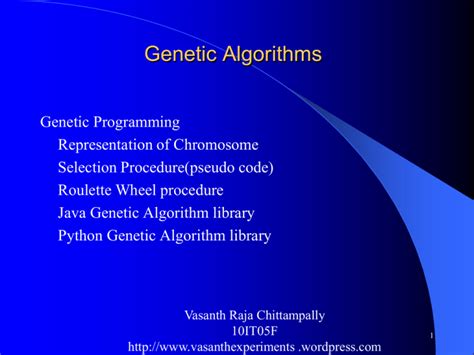 genetic algorithms selection presentation