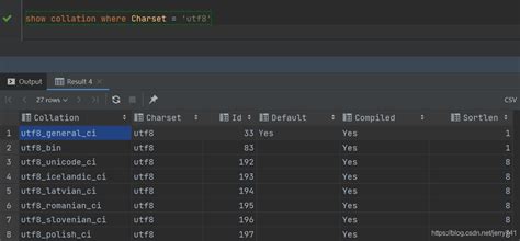 mysql字符集和校对规则 character sets and collations 详解 mysql chartset colllation csdn博客