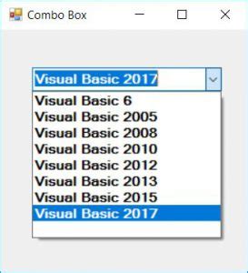 Visual Basic 2017 Lesson 6 Using List Box And Combo Box Visual Basic