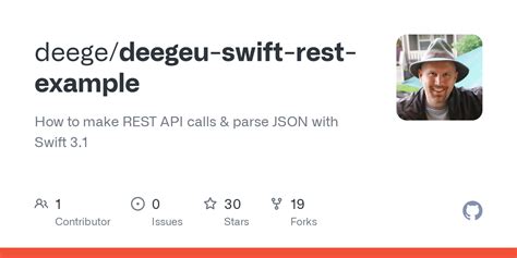 github deege deegeu swift rest example how to make rest api calls and parse json with swift 3 1