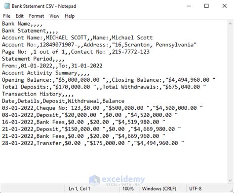 How To Convert Bank Statement Text To Excel 3 Easy Methods