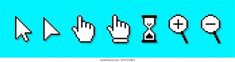15 436 Mouse Pixel Hand Cursor Images Stock Photos And Vectors