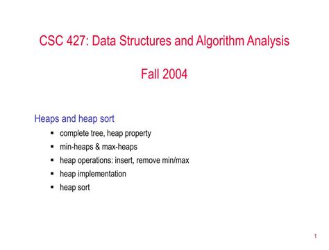ppt csc 427 data structures and algorithm analysis fall 2004 powerpoint presentation id 4154060