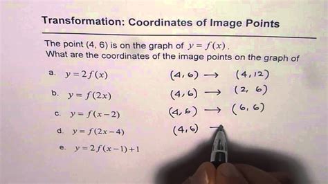 coordinates of image on transformed function youtube