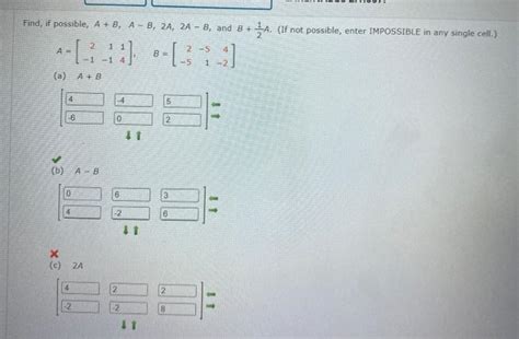 solved find if possible a b a b 2a 2a b and b