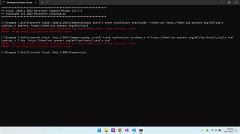 I Tried To Install Pytorch In Vscode But I Am Seeing An Error