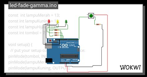 Led Fade Gamma Ino Wokwi ESP32 STM32 Arduino Simulator