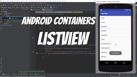 Android Containers Tutorial Listview Youtube