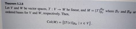 solved let v and w be vector spaces t v→w be linear and