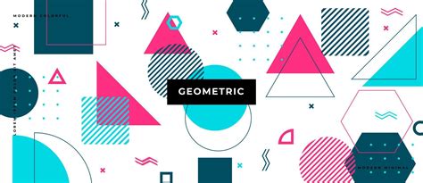 Memphis Color Abstract Geometric Shapes Patterns Simple Geometric