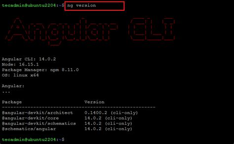 How To Install Angular Cli On Ubuntu 22 04 Tecadmin Tecadmin
