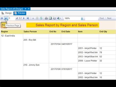 Microsoft Business Intelligence Data Tools SSRS How To Add Page