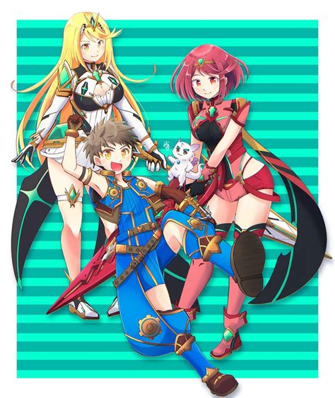 Pyra Mythra Rex And Azurda Xenoblade Chronicles And 1 More Drawn
