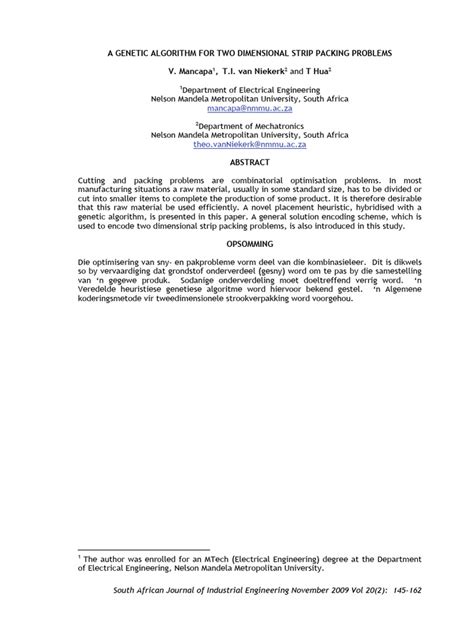 a genetic algorithm for two dimensional strip pack pdf metaheuristic genetic algorithm