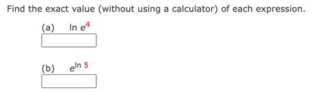 solved find the exact value without using a calculator of
