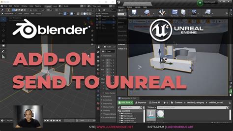 como exportar do blender para unreal engine addon send to unreal epic games youtube