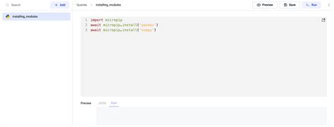 import external libraries using runpy tooljet