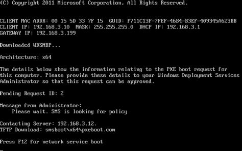 PXE Boot Failure After Upgrading To System Center 2012 Configuration