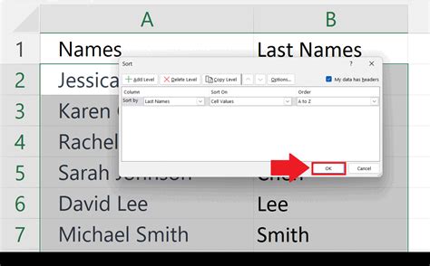 How To Sort Data By Last Names In Microsoft Excel SpreadCheaters