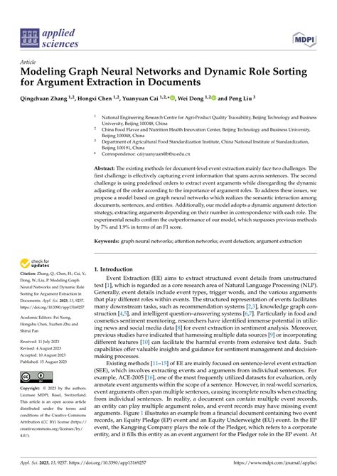 pdf modeling graph neural networks and dynamic role sorting for argument extraction in documents