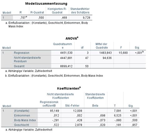Multiple lineare Regression in SPSS rechnen und interpretieren Björn