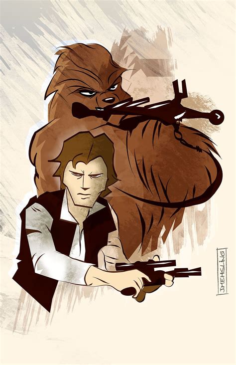 Han Solo And Chewbacca Animated
