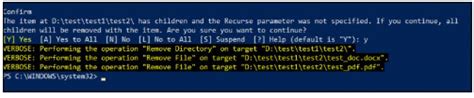 how to delete folders using powershell lab one