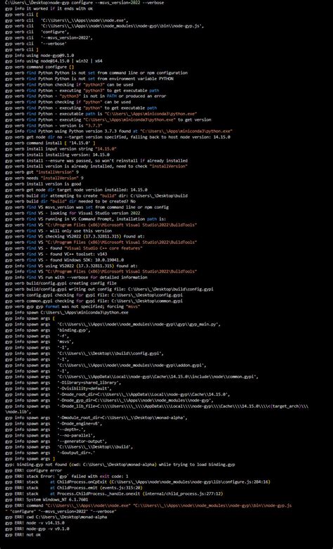 node js node gyp says build tools are undefined stack overflow