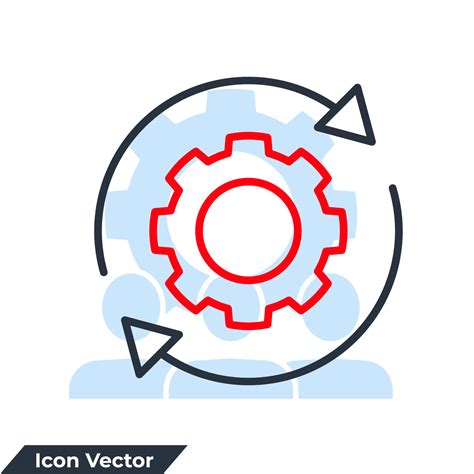 Process Management Icon Logo Vector Illustration Optimization Symbol
