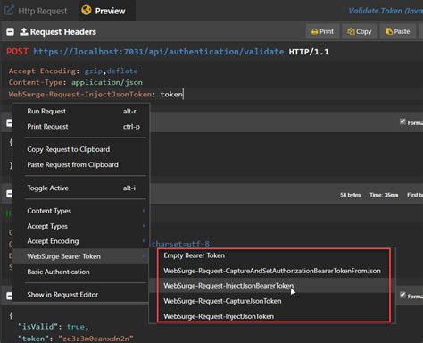 capturing and injecting json values into requests west wind websurge