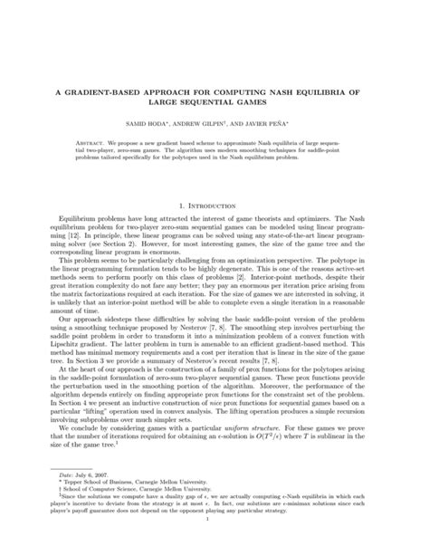 a gradient based approach for computing nash equilibria of large sequential games