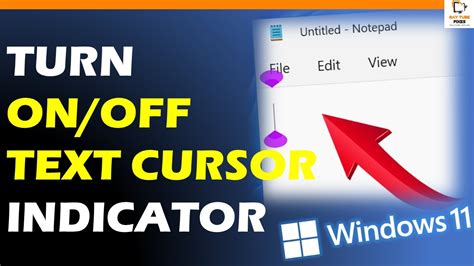 Change Text Cursor Indicator Color In Windows 10