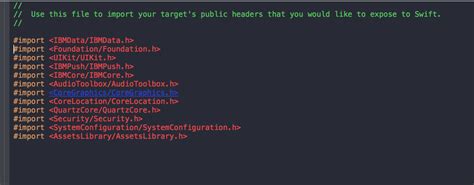 ios objective c bridging issue how do i use an obj c framework in a swift project stack