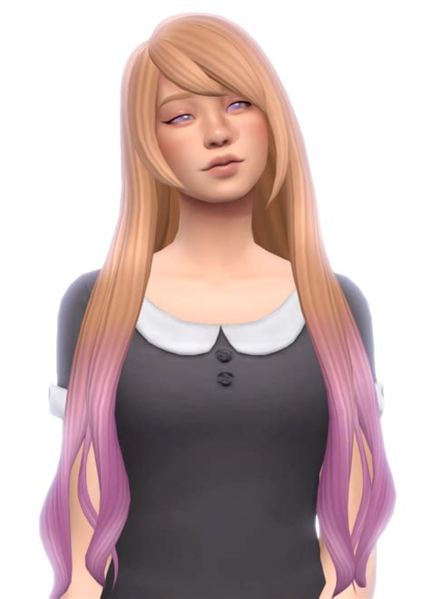 Long Straight Hair With Bangs Sims 4 Cc Search Best 4