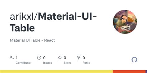 GitHub Arikxl Material UI Table Material UI Table React