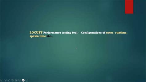 locust performance testing tool configuration youtube
