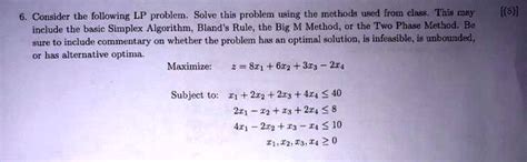 solved consider the following lp problem solve this problem using the method used in class