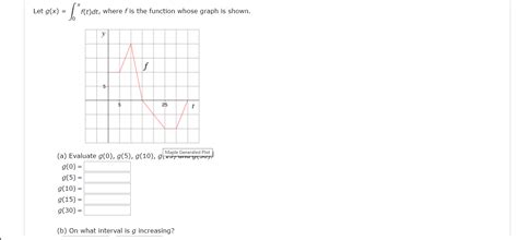 solved let g x integral x 0 f t dt where f is the