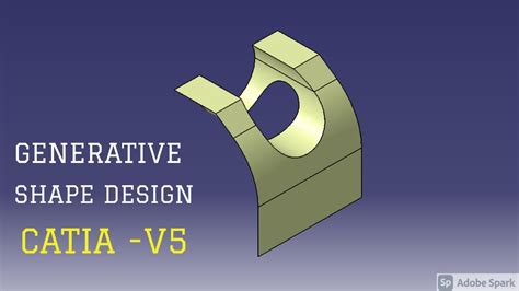 generative shape design catia v5 beginner tutorial 1 how to use extrude and split