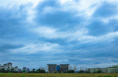 University Campus Scenery Photography Picture Under Cloudy Sky
