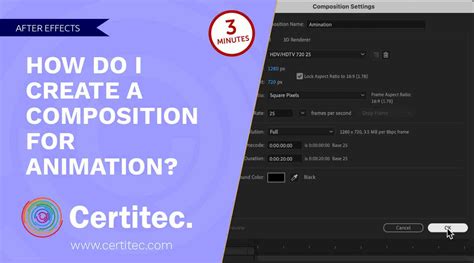 How Do I Create A Simple After Effects Composition After Effects