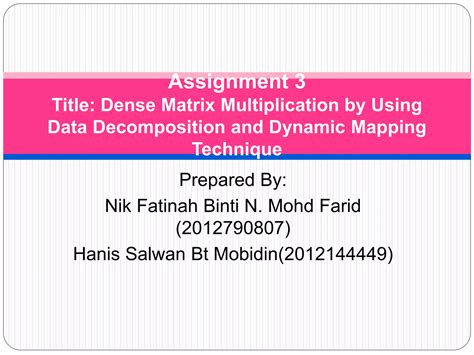 Dense Matrix Multiplication In Java Ppt
