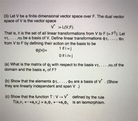 solved 3 let v be a finite dimensional vector space over
