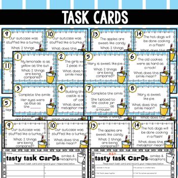 Similes And Metaphors Anchor Charts And Task Cards By It S Simply