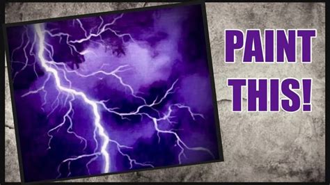 How To Paint Lightning EASY Lightning Paintings Acrylic Painting