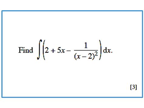 indefinite integral cie math solutions
