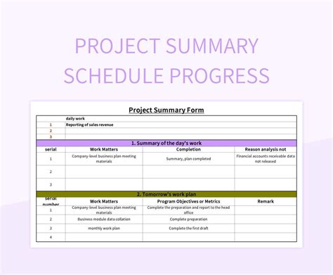 Project Progress Project Schedule Excel Template And Google Sheets File