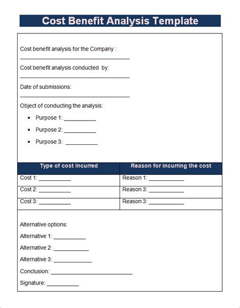 FREE 19 Cost Benefit Analysis Templates In Google Docs MS Word