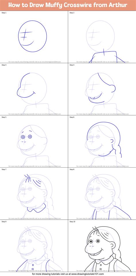 How To Draw Muffy Crosswire From Arthur Arthur Step By Step