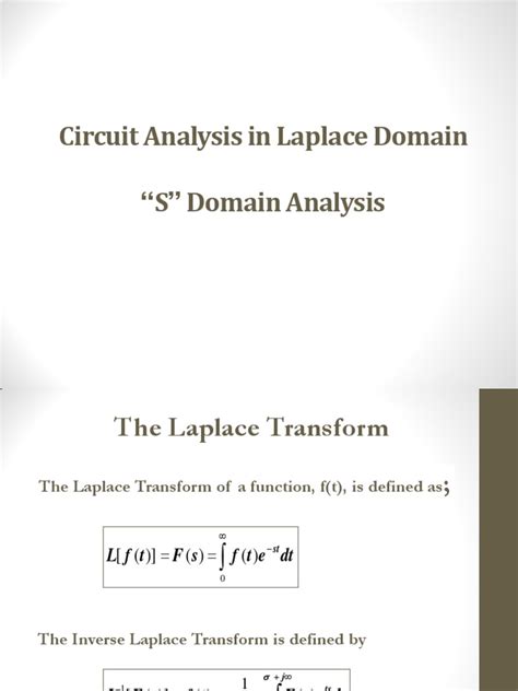 circuit analysis in s domain pdf laplace transform telecommunications engineering